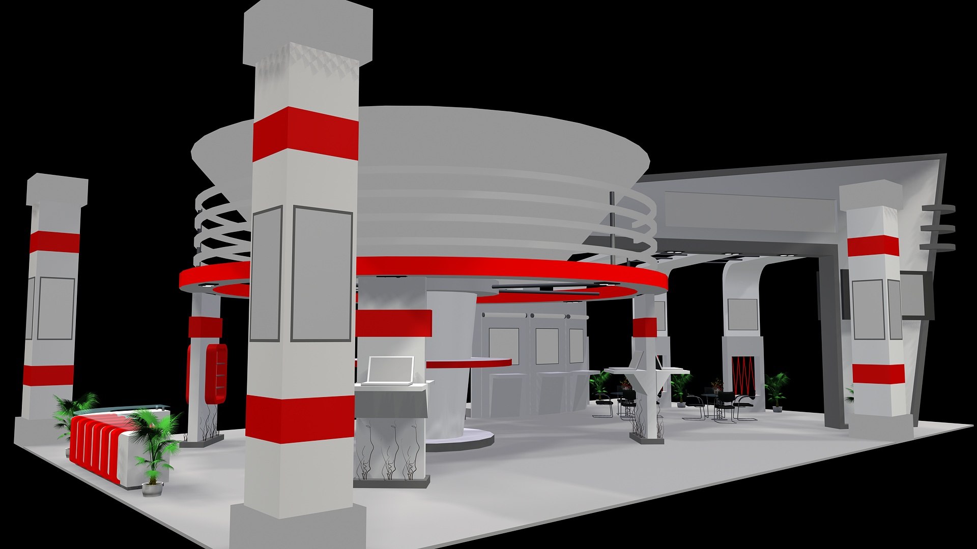 4 Side Open Stand 3D Model - TurboSquid 1995167