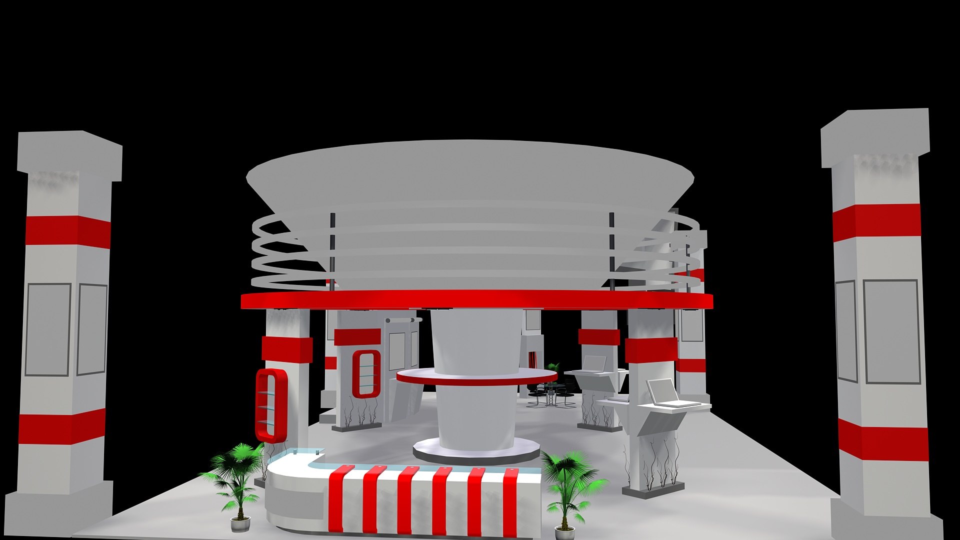 4 Side Open Stand 3D Model - TurboSquid 1995167