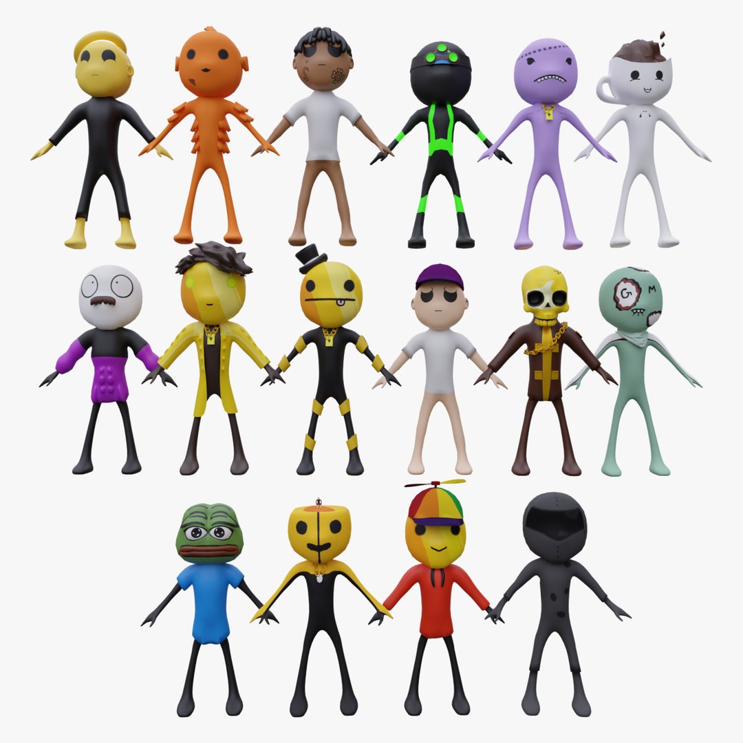 3D Hyper Casual GMers Characters model - TurboSquid 1971430