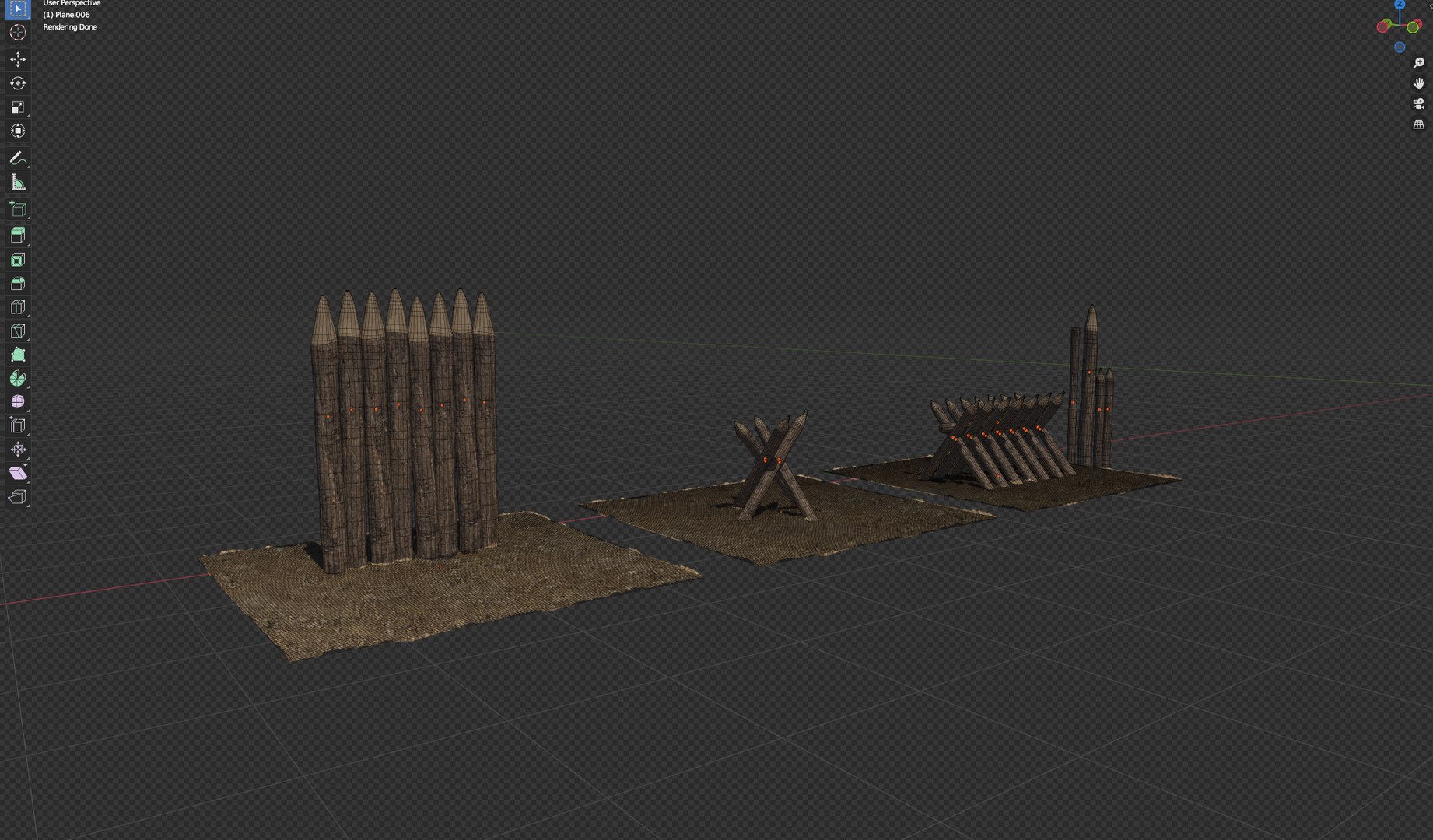 Medieval Wooden Barricades Wall 3D - TurboSquid 2350184
