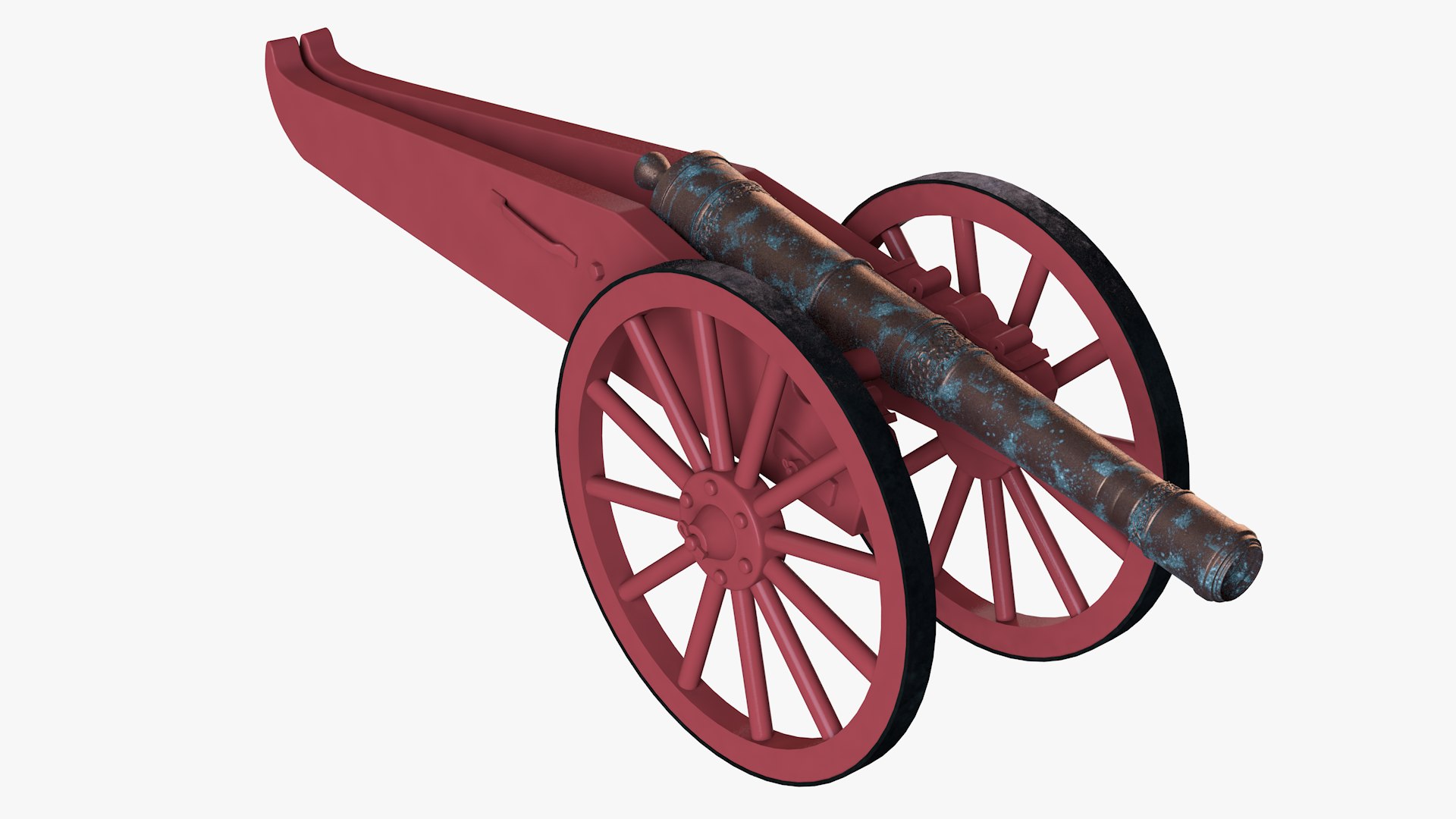 Wheel cannon 3D model - TurboSquid 1862143