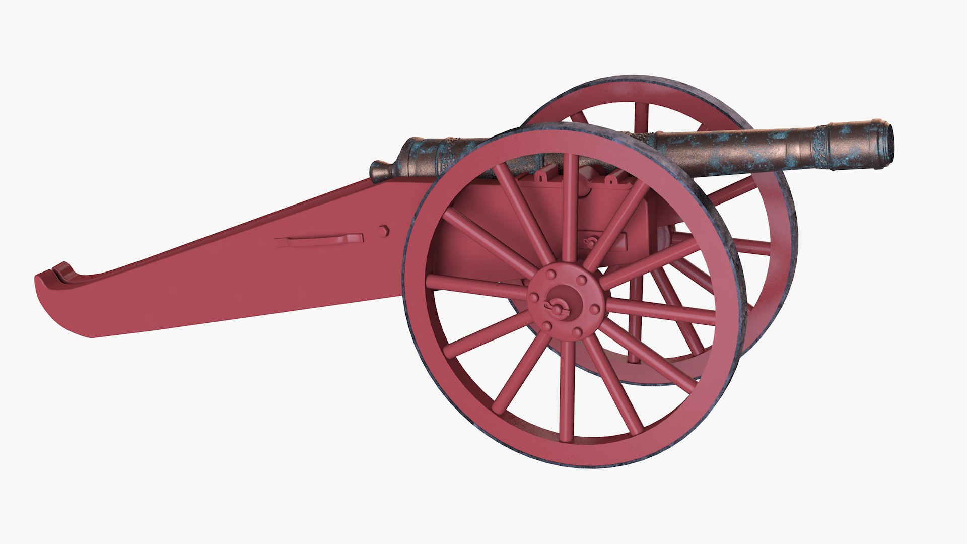 Wheel cannon 3D model - TurboSquid 1862143