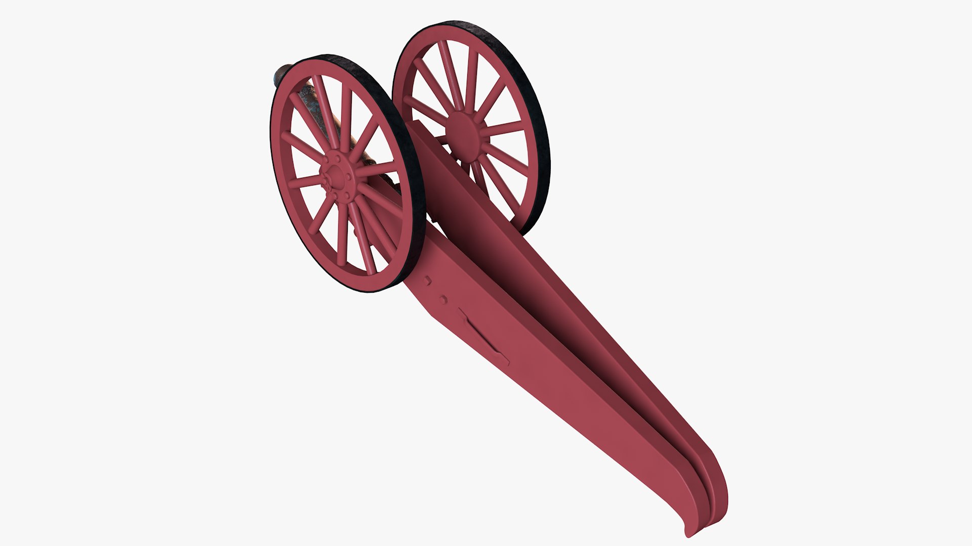 Wheel cannon 3D model - TurboSquid 1862143