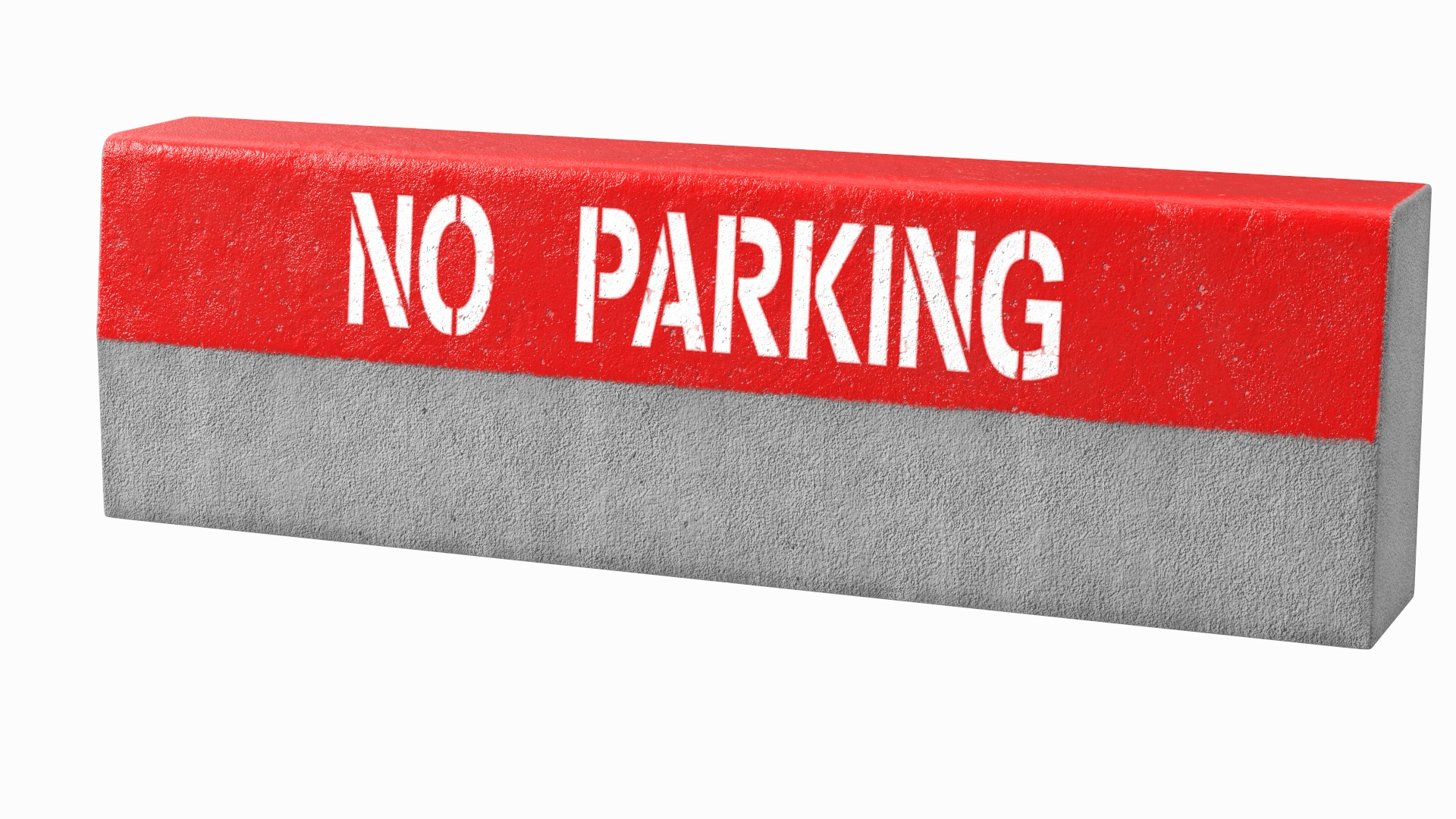 Road Curb 1m Red No Parking 3D - TurboSquid 2029504