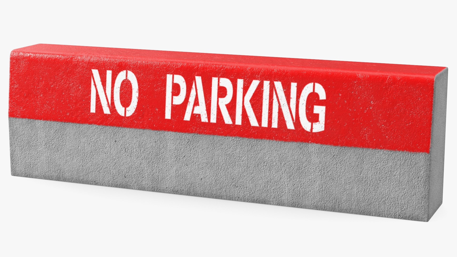 Road Curb 1m Red No Parking 3D - TurboSquid 2029504