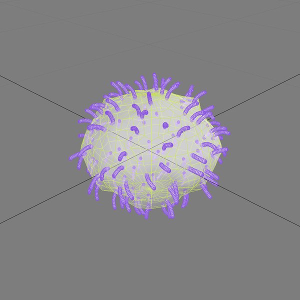 3d microbes bacteria cells model