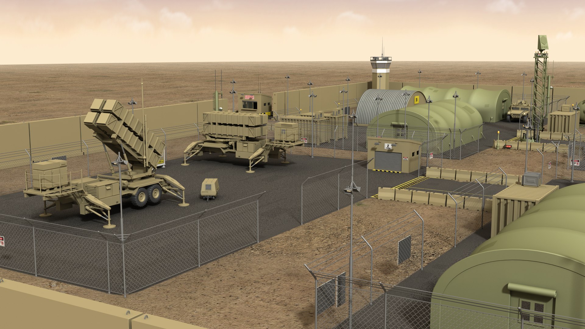Military base HD 3D model - TurboSquid 2075336