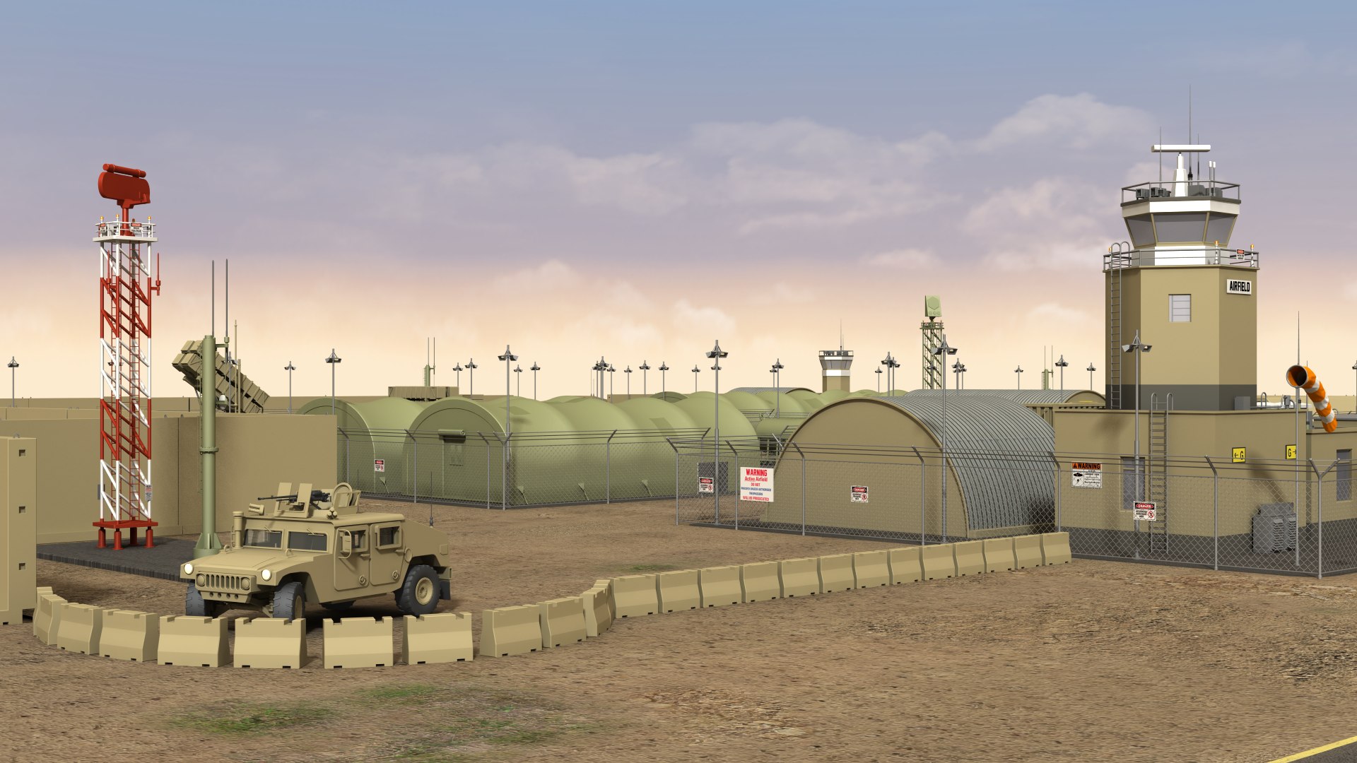 Military base HD 3D model - TurboSquid 2075336