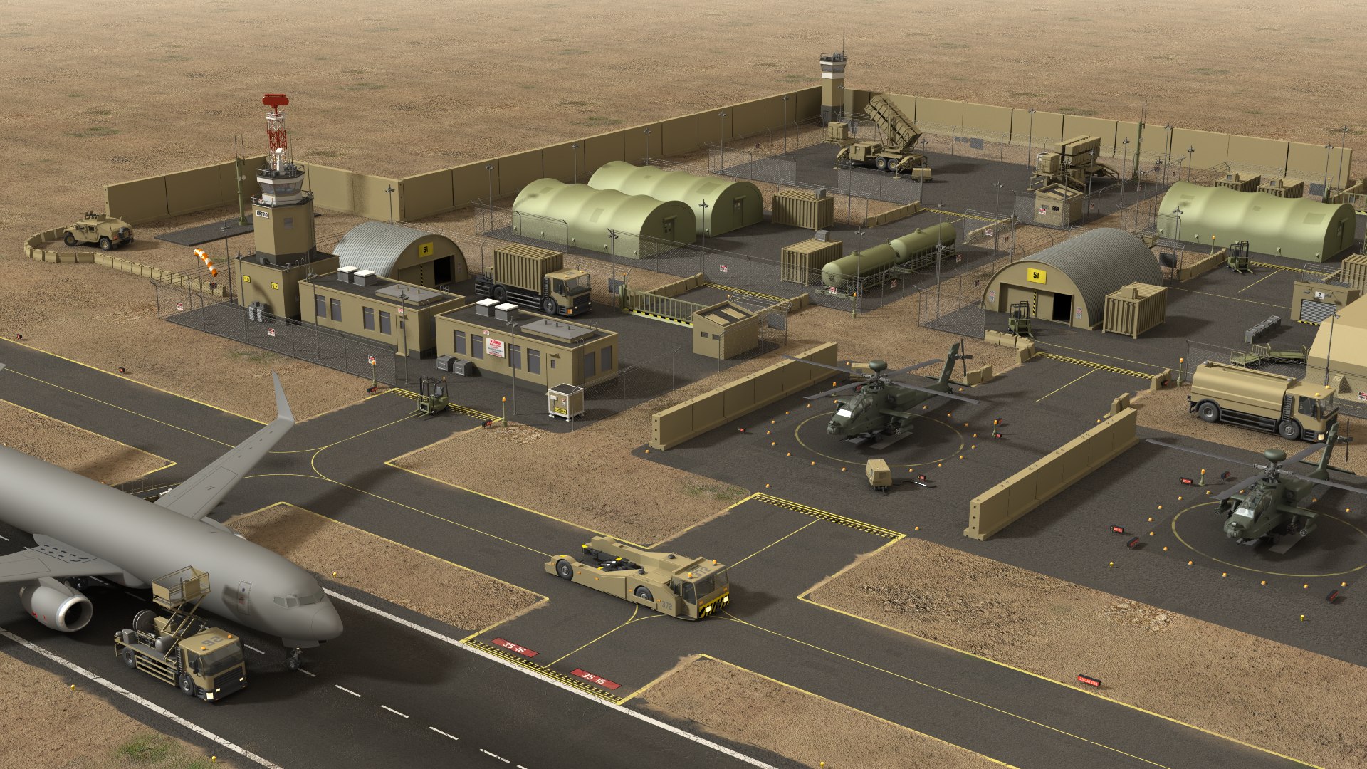Military base HD 3D model - TurboSquid 2075336