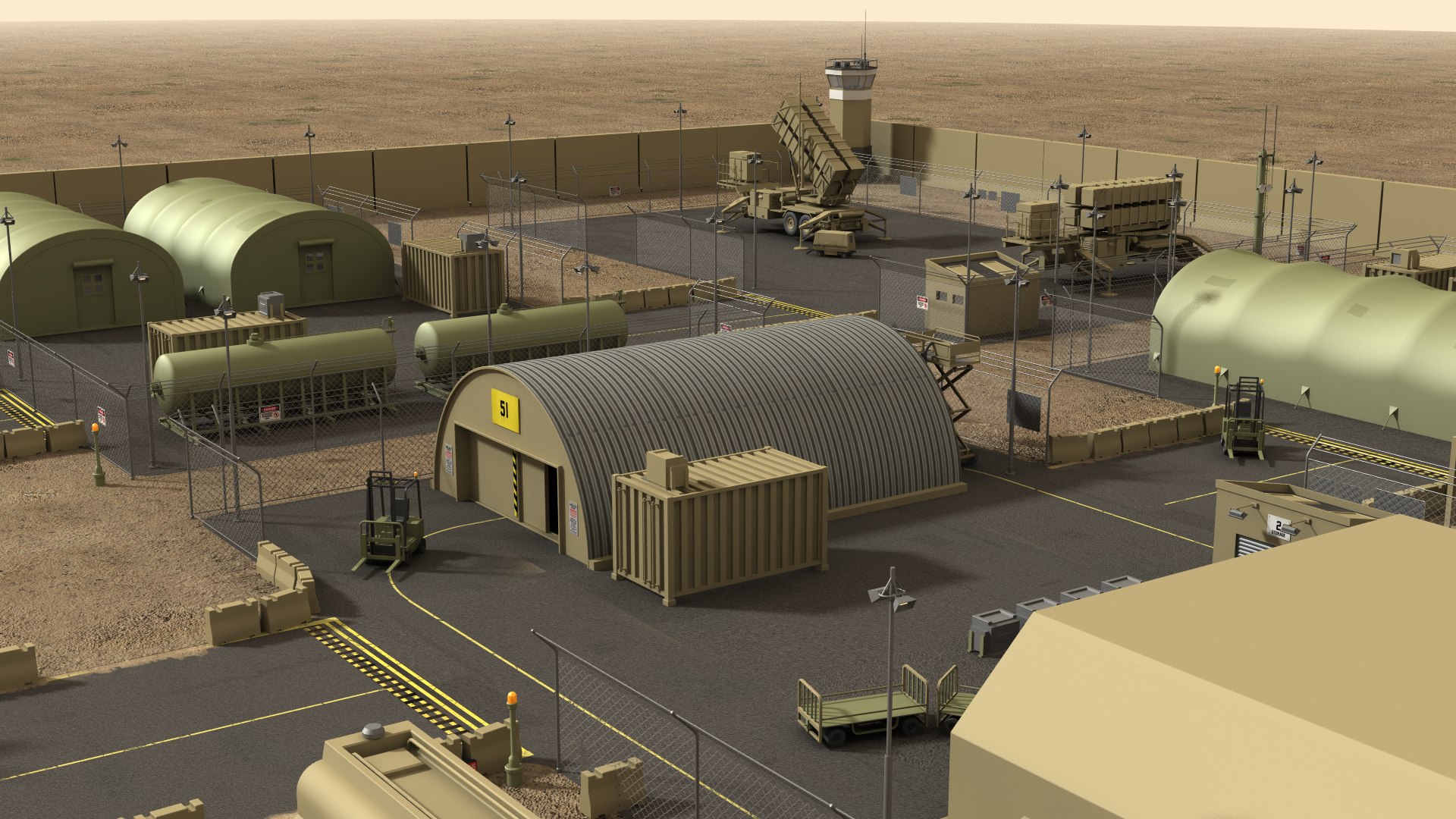Military base HD 3D model - TurboSquid 2075336