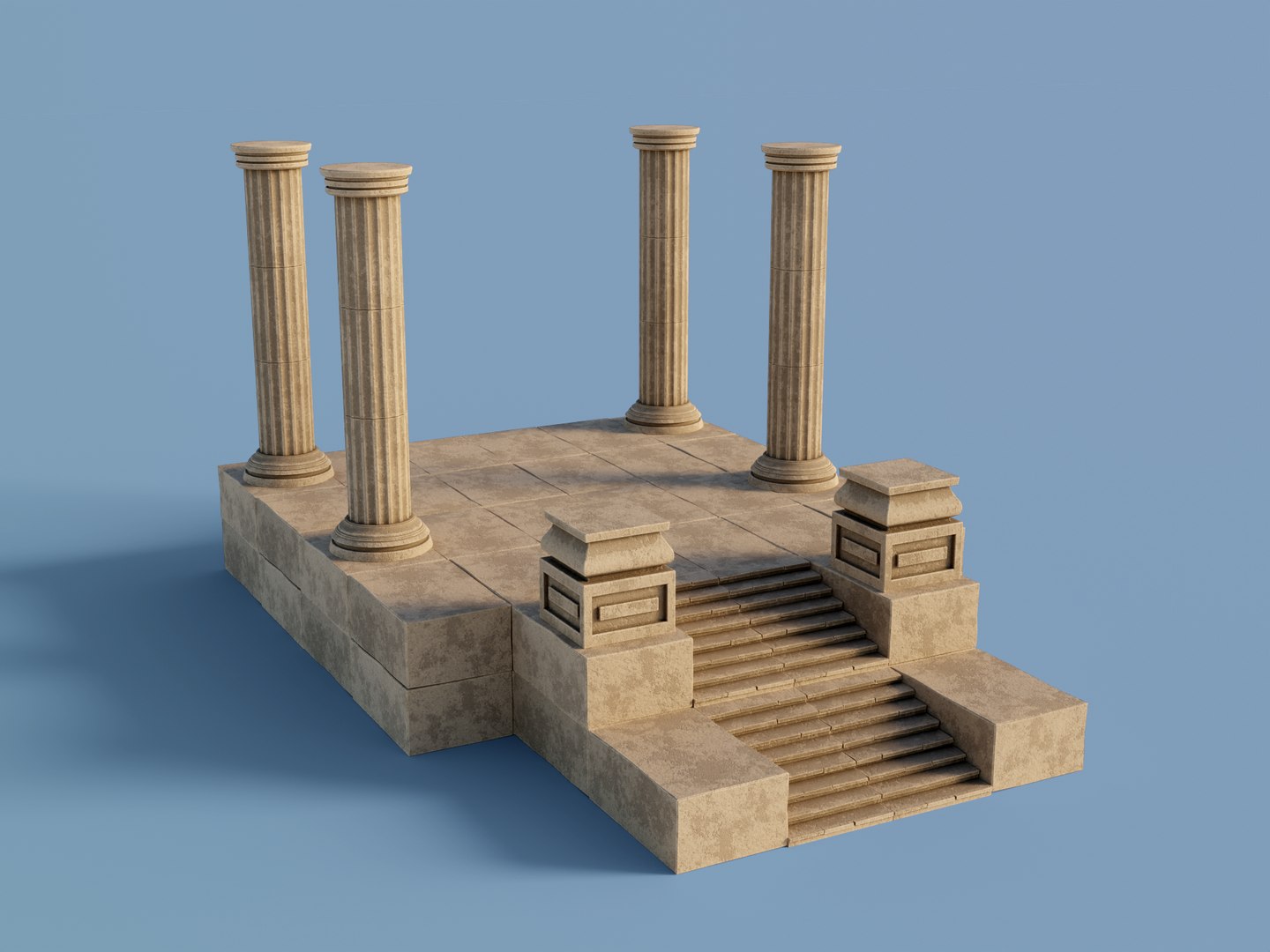 3D Antique Tample Model - TurboSquid 1840784