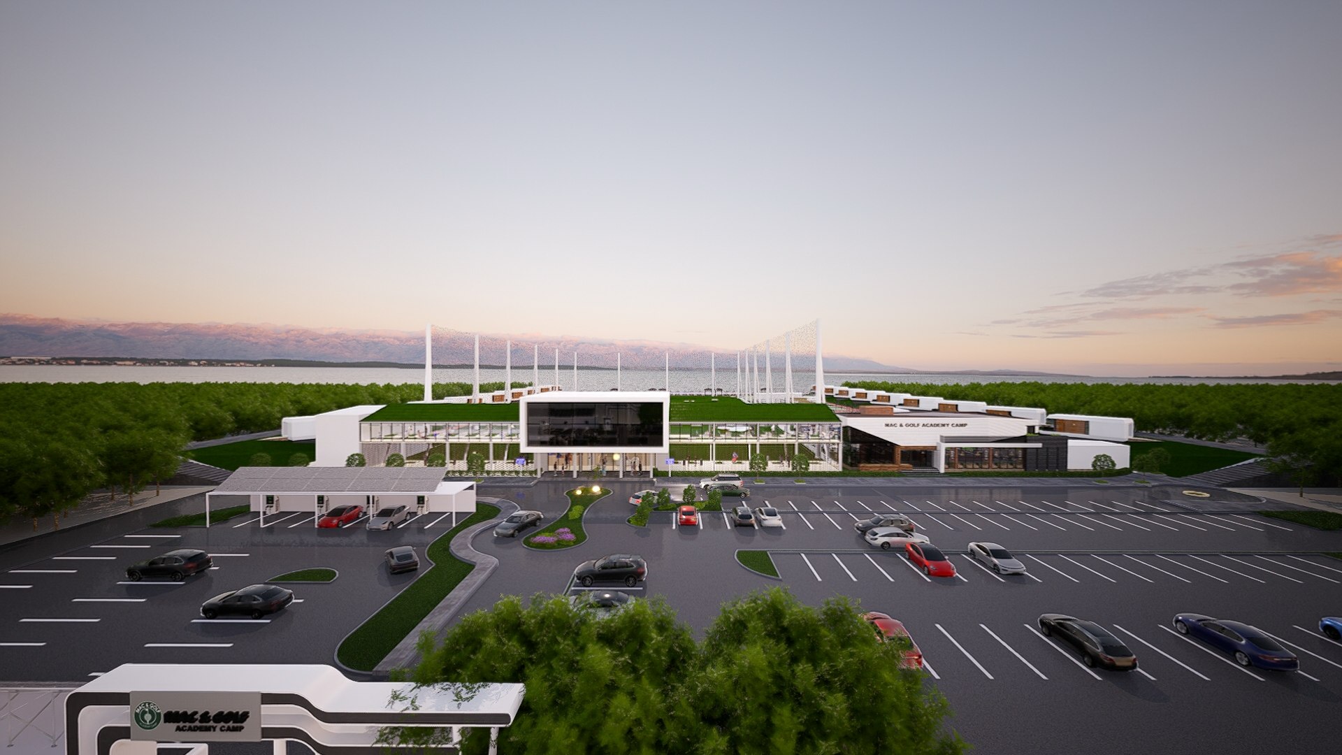 Golf And Sports Facility Driving Range And Golf Course 3D - TurboSquid ...