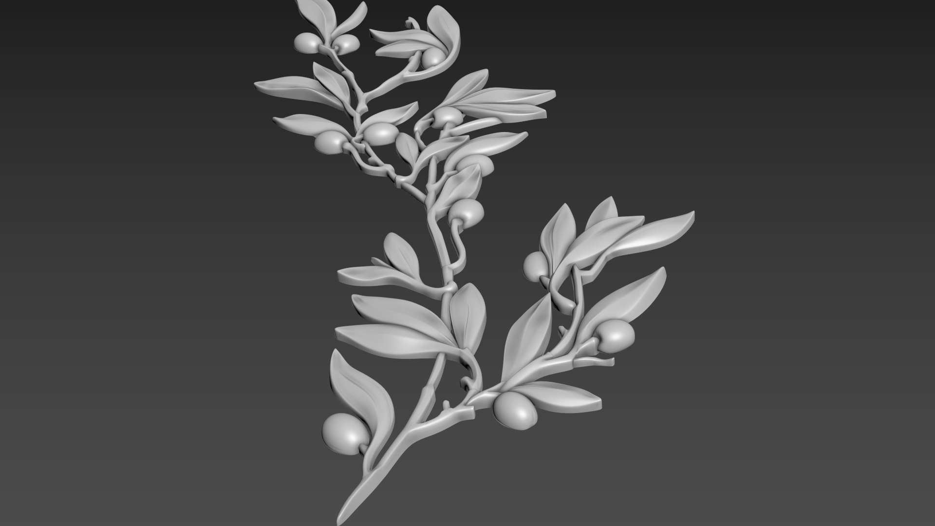 Olive Branch 3D - TurboSquid 2392565