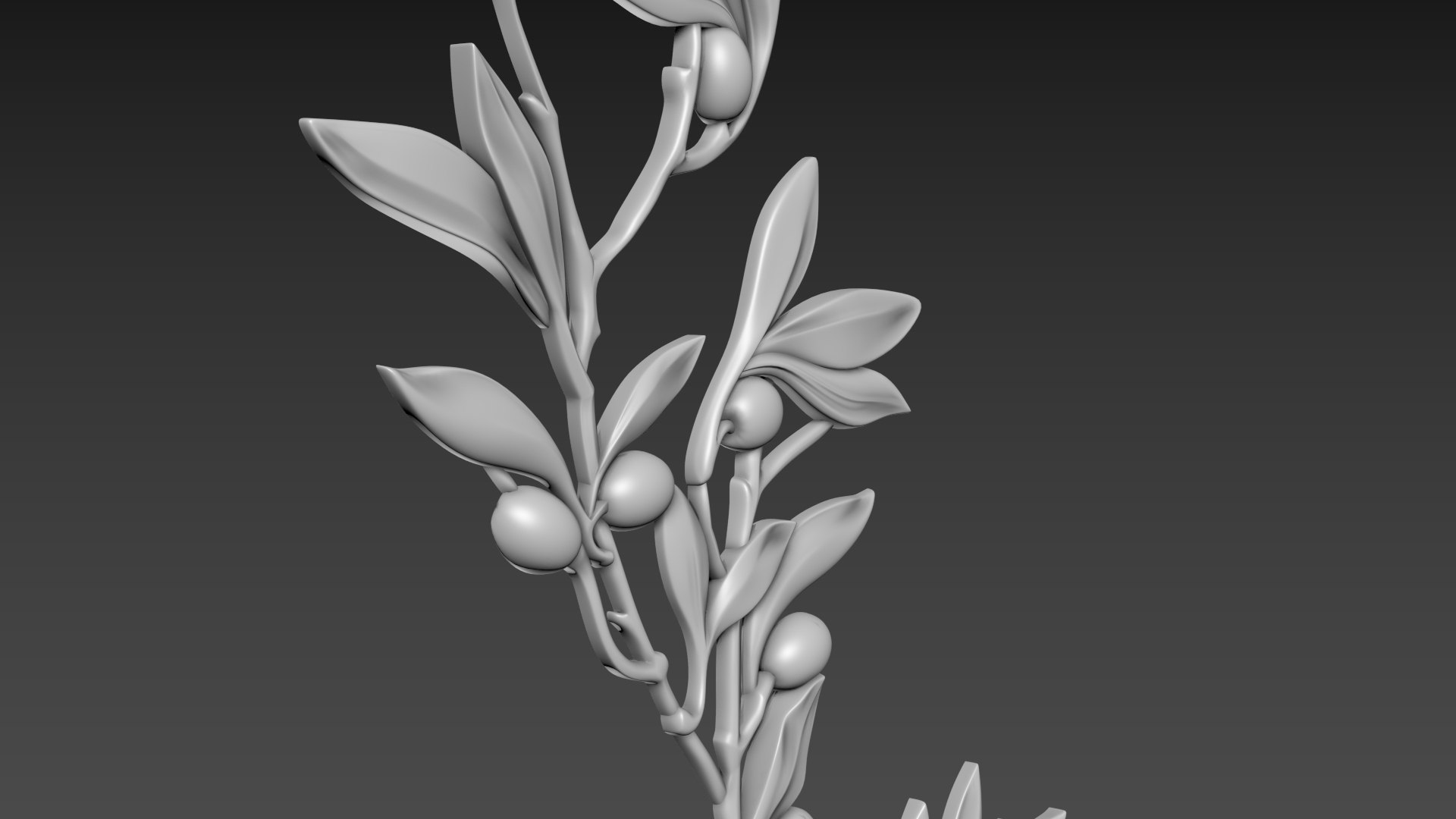 Olive Branch 3D - TurboSquid 2392565