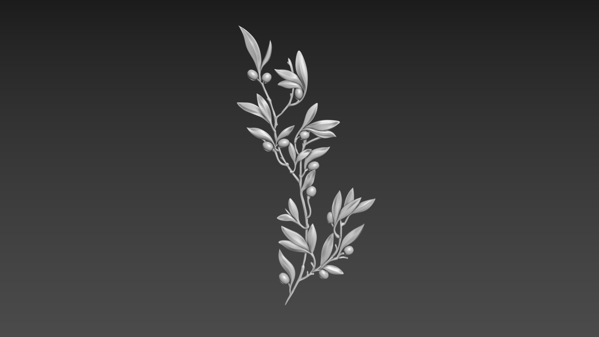 Olive Branch 3D - TurboSquid 2392565