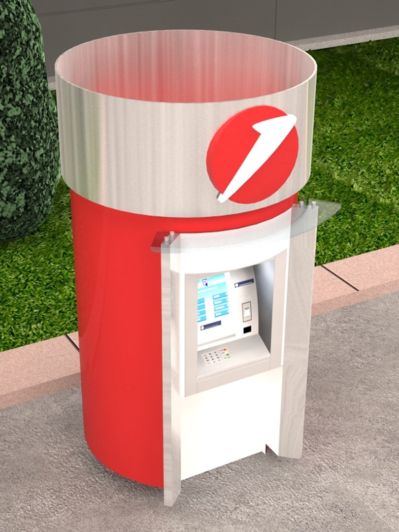 3D Stand-alone Atm Kiosk Exterior Model - TurboSquid 1271636