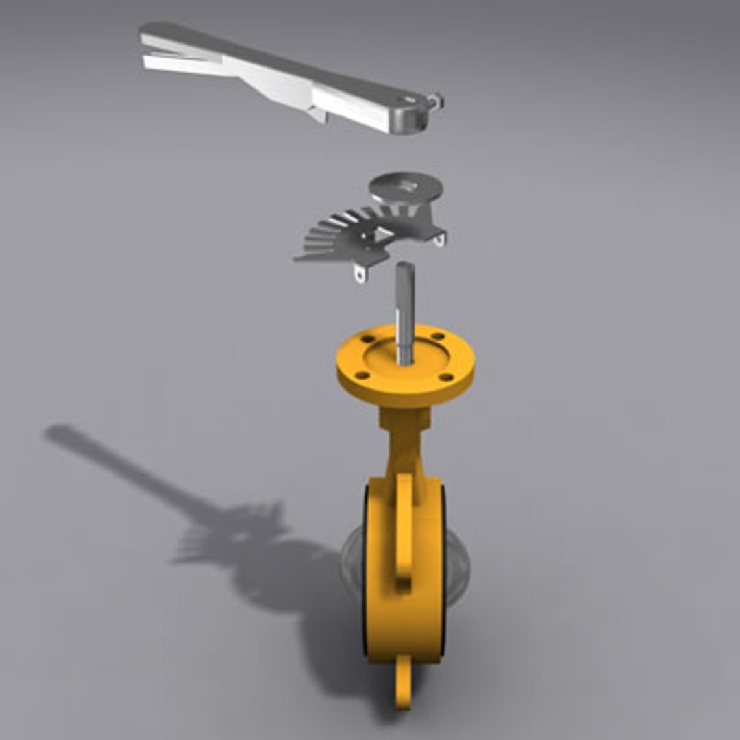 Butterfly Valve 3d Model