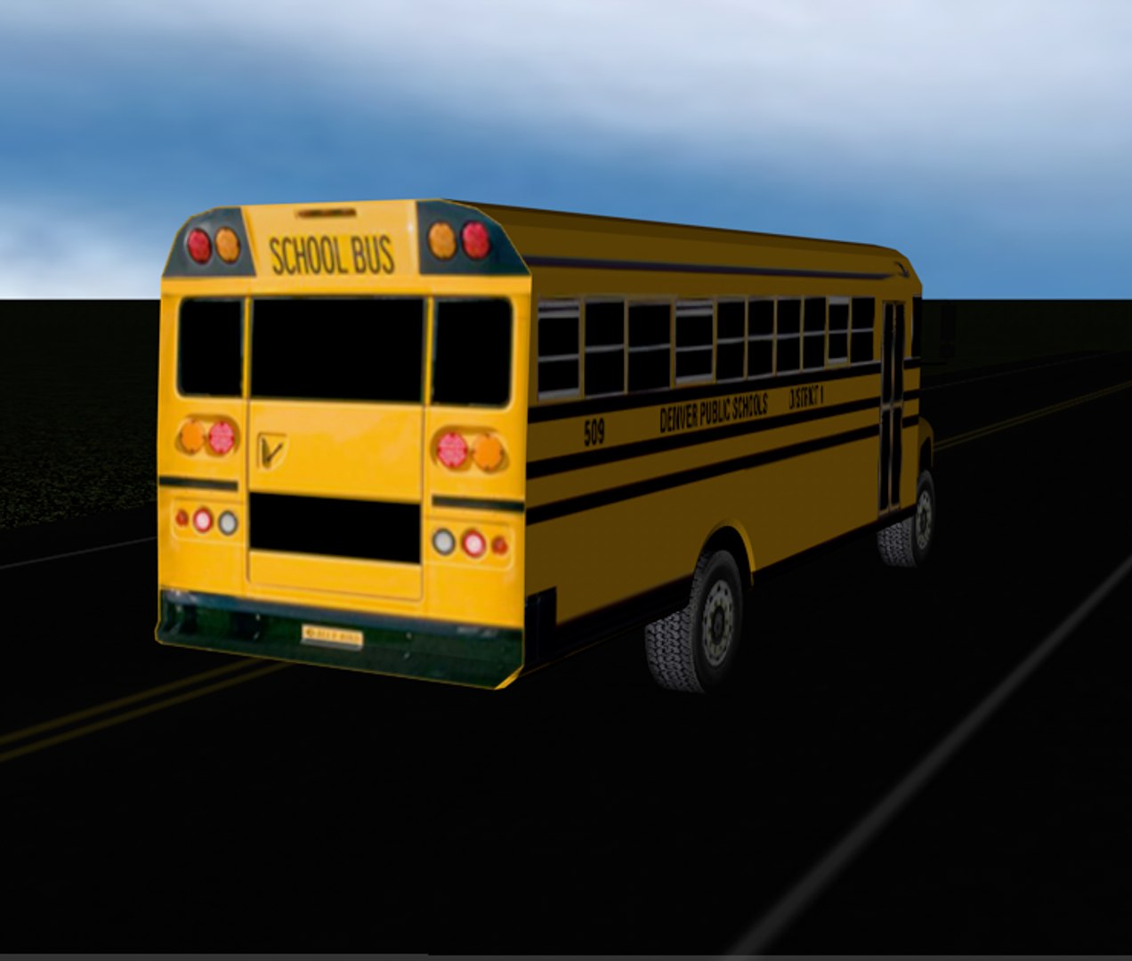 School Bus 3d C4d