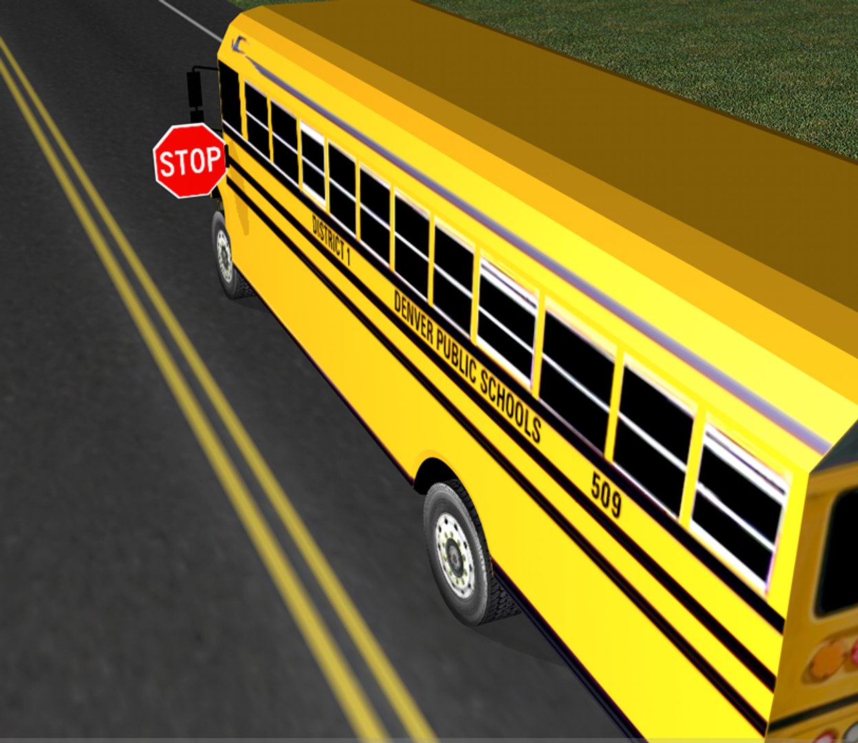 School Bus 3d C4d
