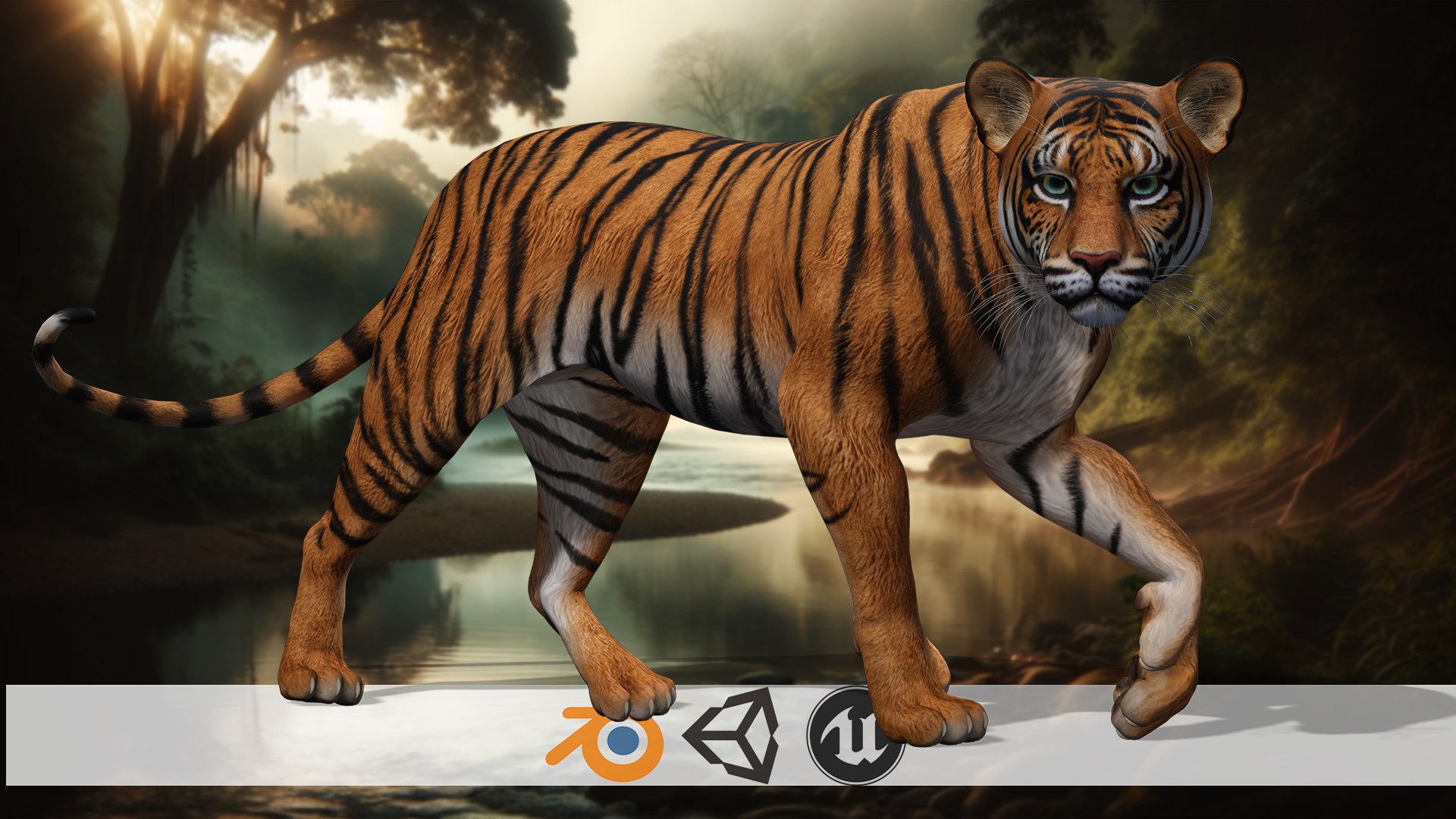 3D Model Tiger S Majesty Regal 3D Tiger Low-poly 3D Model - TurboSquid ...