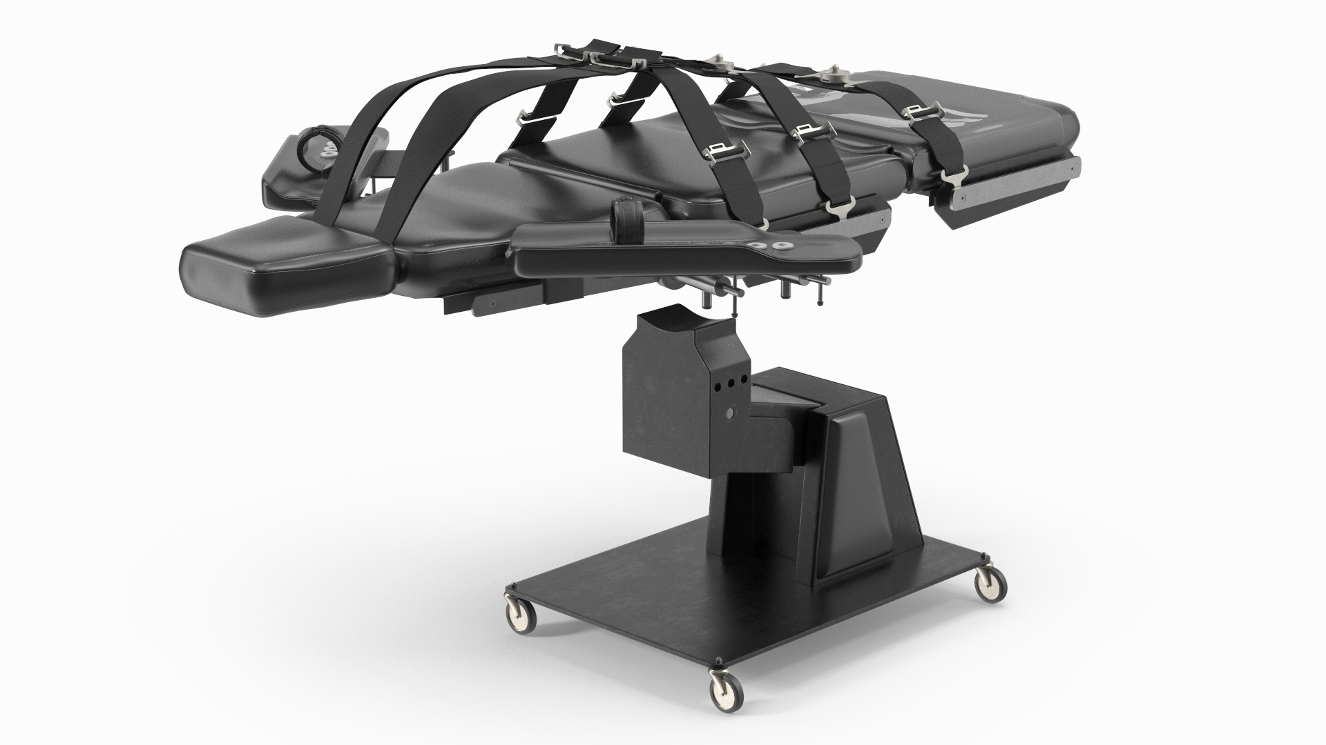 3D Model Execution Restraint Bed Black With Secured Straps - TurboSquid ...