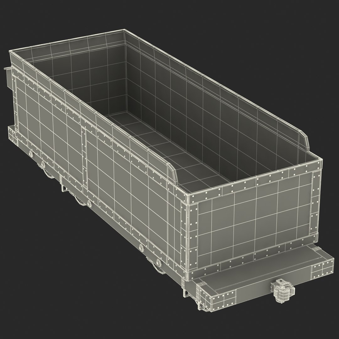old coal car 3d model