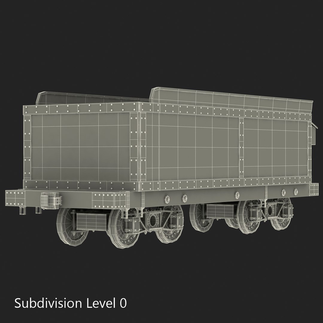 old coal car 3d model
