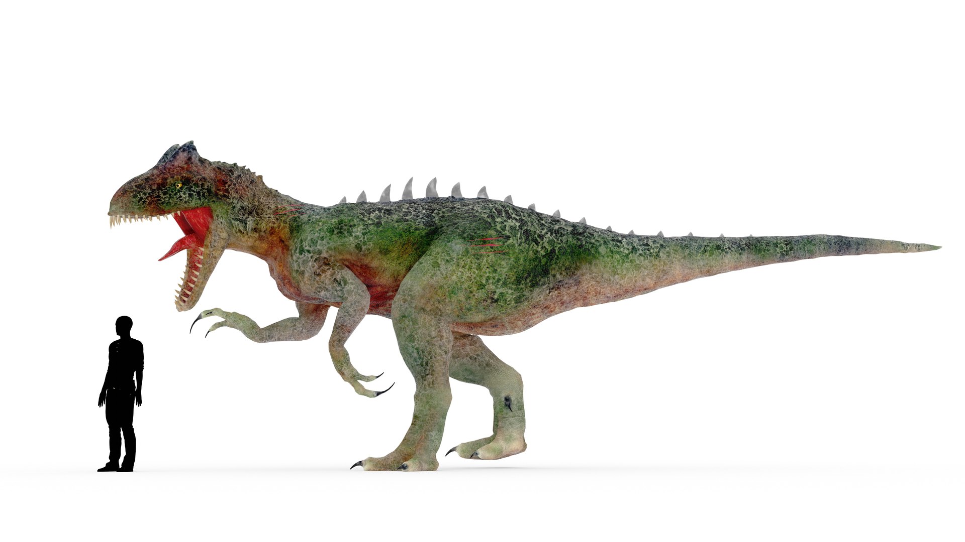 3D Allosaurus Theropod Dinosaur In Blender And ZBrush Model ...