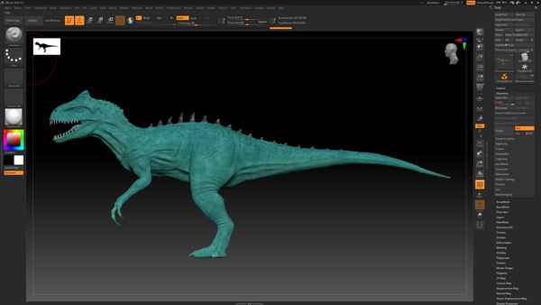 modelo 3d Allosaurus Theropod Dinosaur in Blender and ZBrush ...
