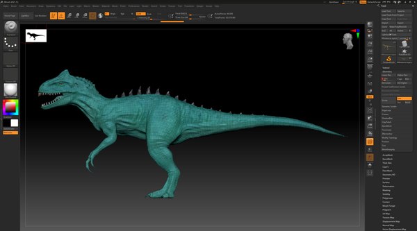 modelo 3d Allosaurus Theropod Dinosaur in Blender and ZBrush ...