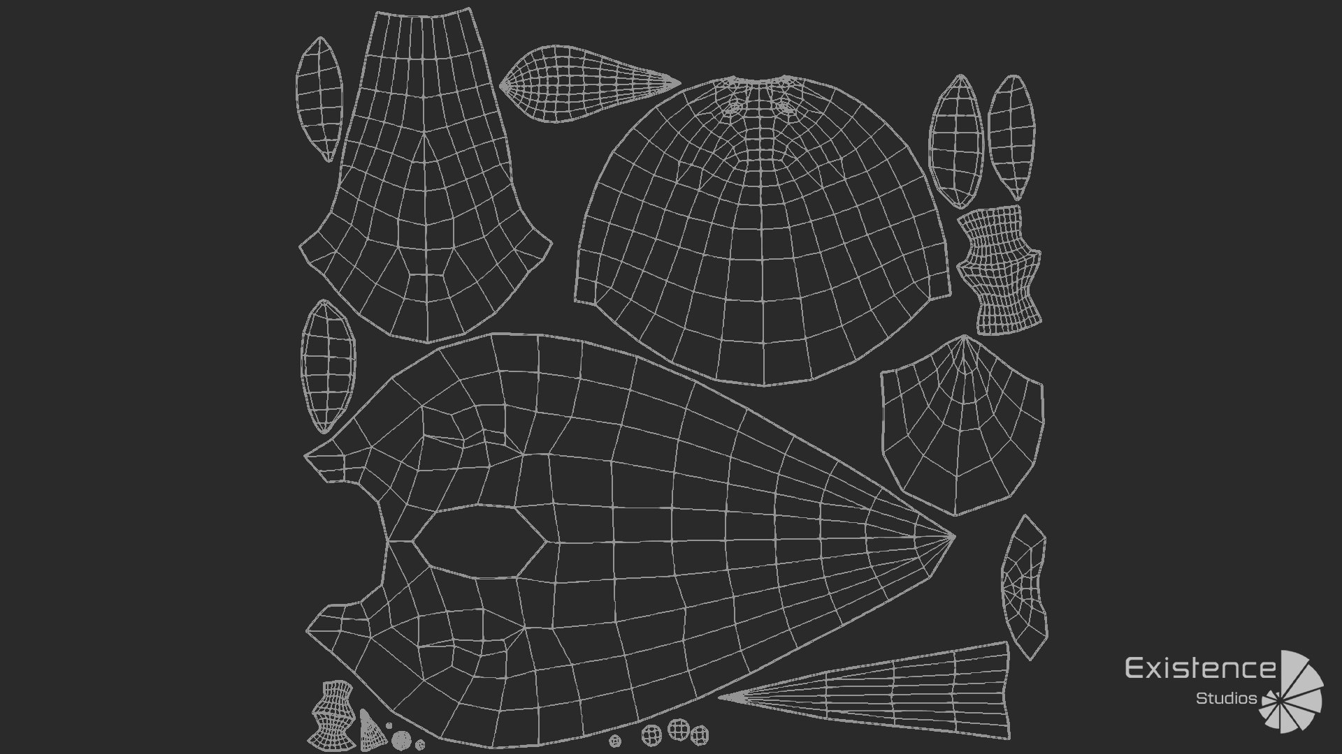 3D Cancer Spider Crab - Poly Fish Ocean Predator Crustacea Model - 12 ...