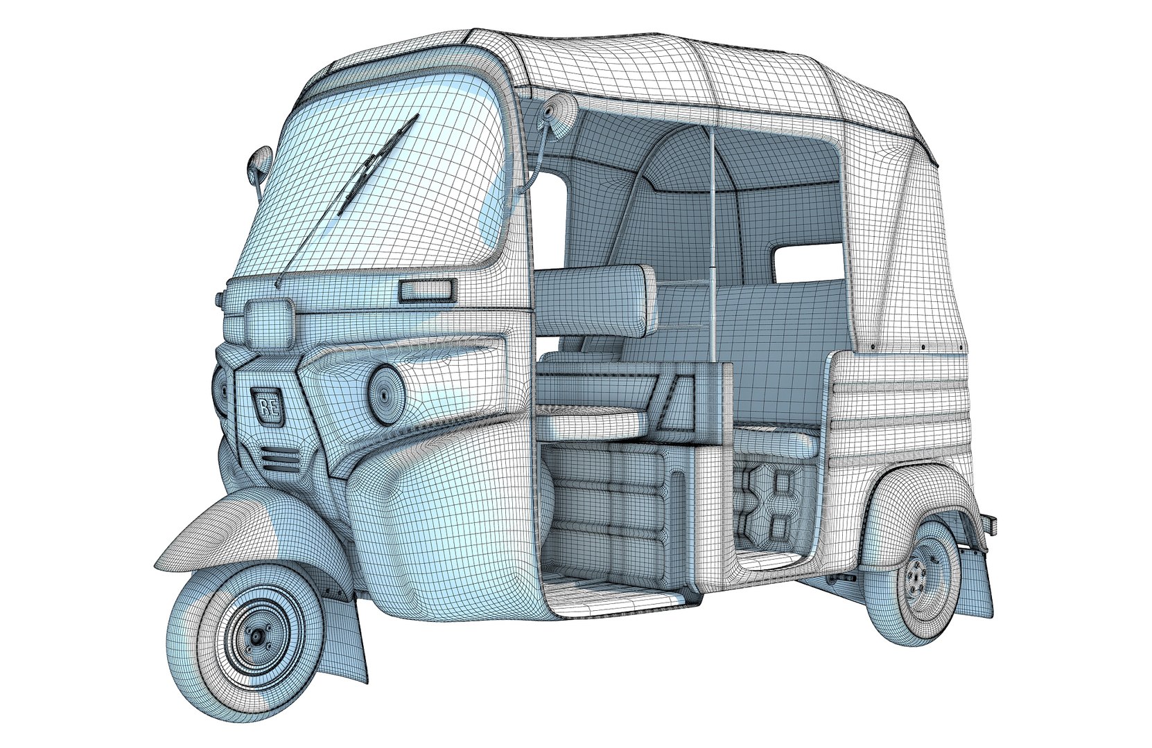 3D Bajaj Auto Rickshaw Tuktuk Model - TurboSquid 1424739