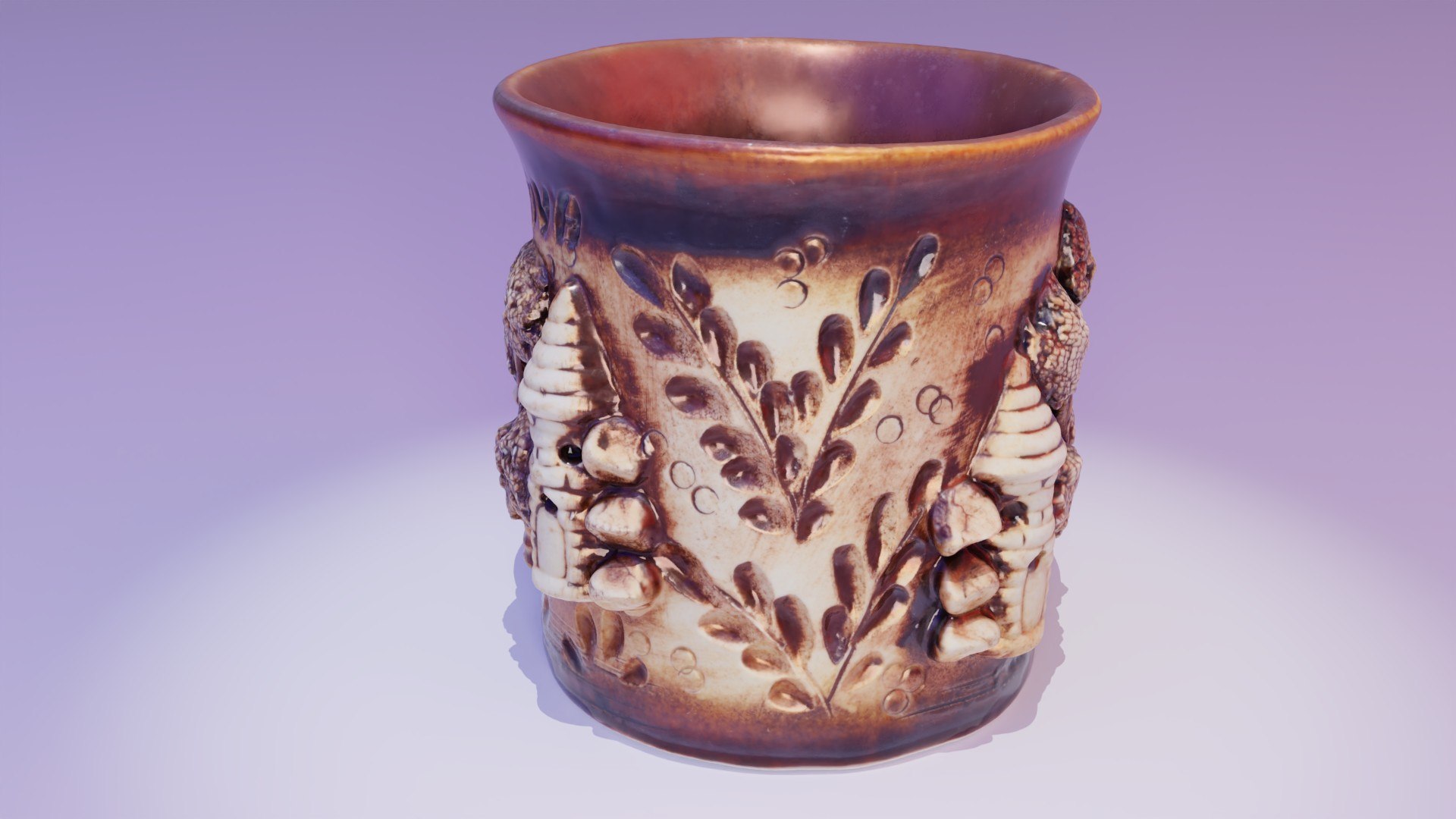 Ethnic clay cup high-poly 3D model 3D model - TurboSquid 1805964