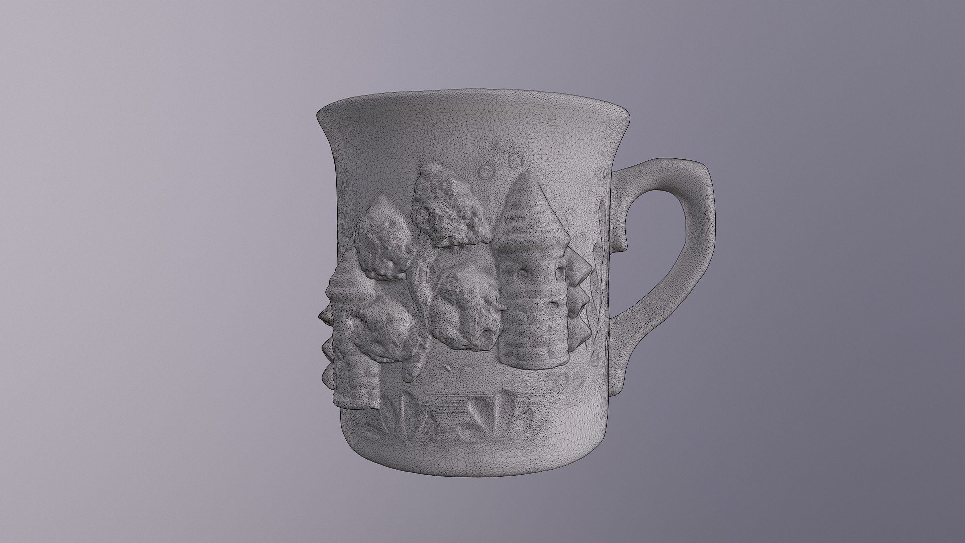 Ethnic clay cup high-poly 3D model 3D model - TurboSquid 1805964