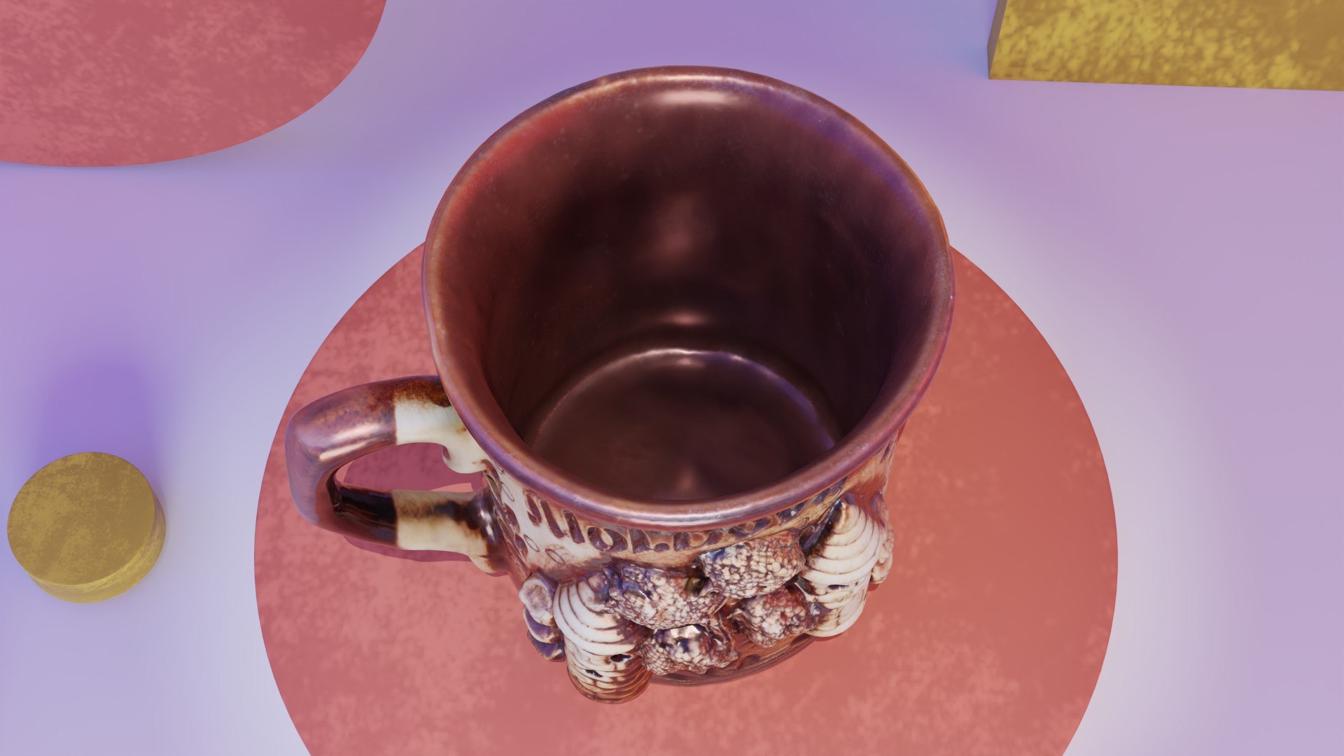 Ethnic clay cup high-poly 3D model 3D model - TurboSquid 1805964