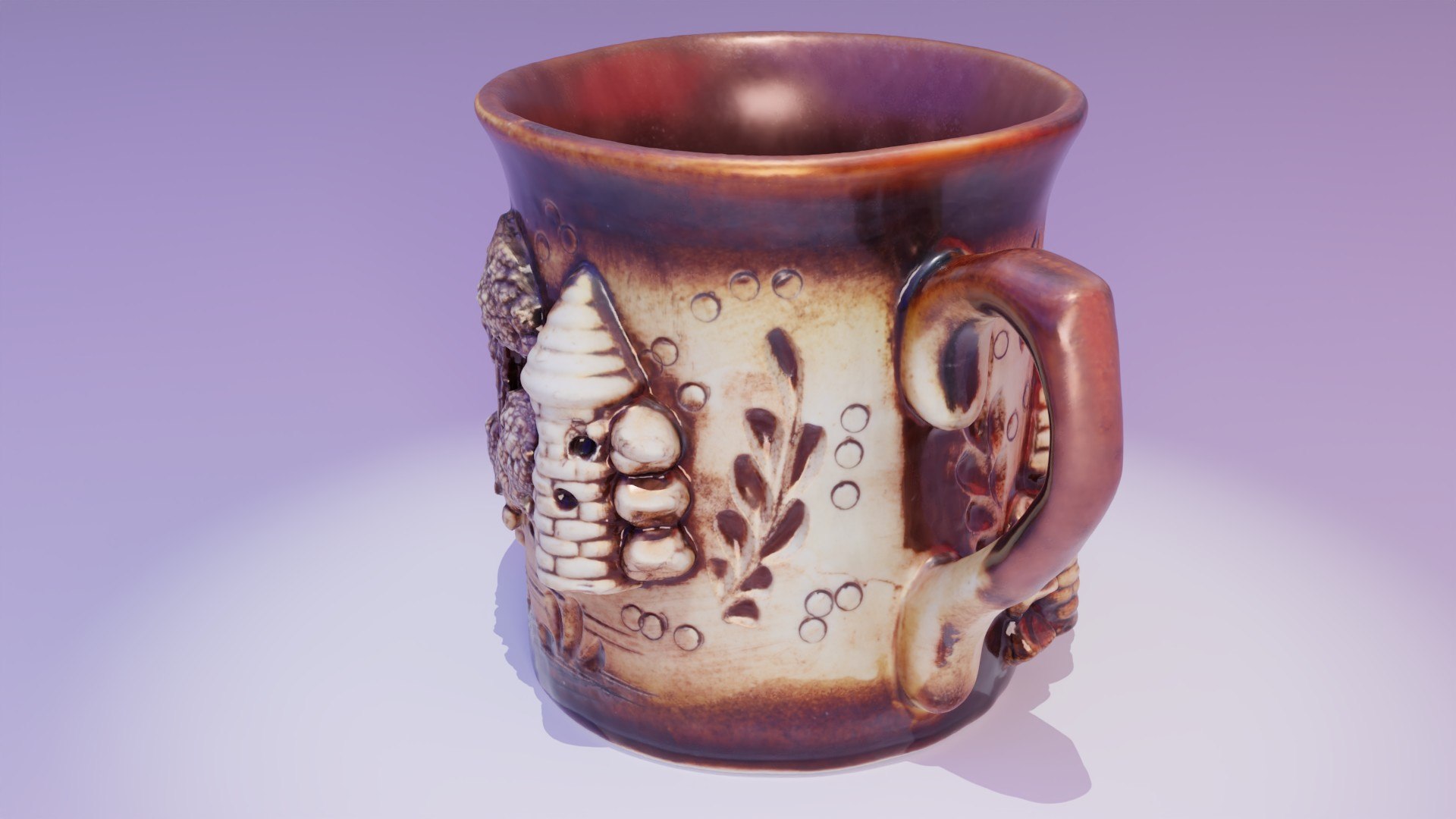 Ethnic clay cup high-poly 3D model 3D model - TurboSquid 1805964
