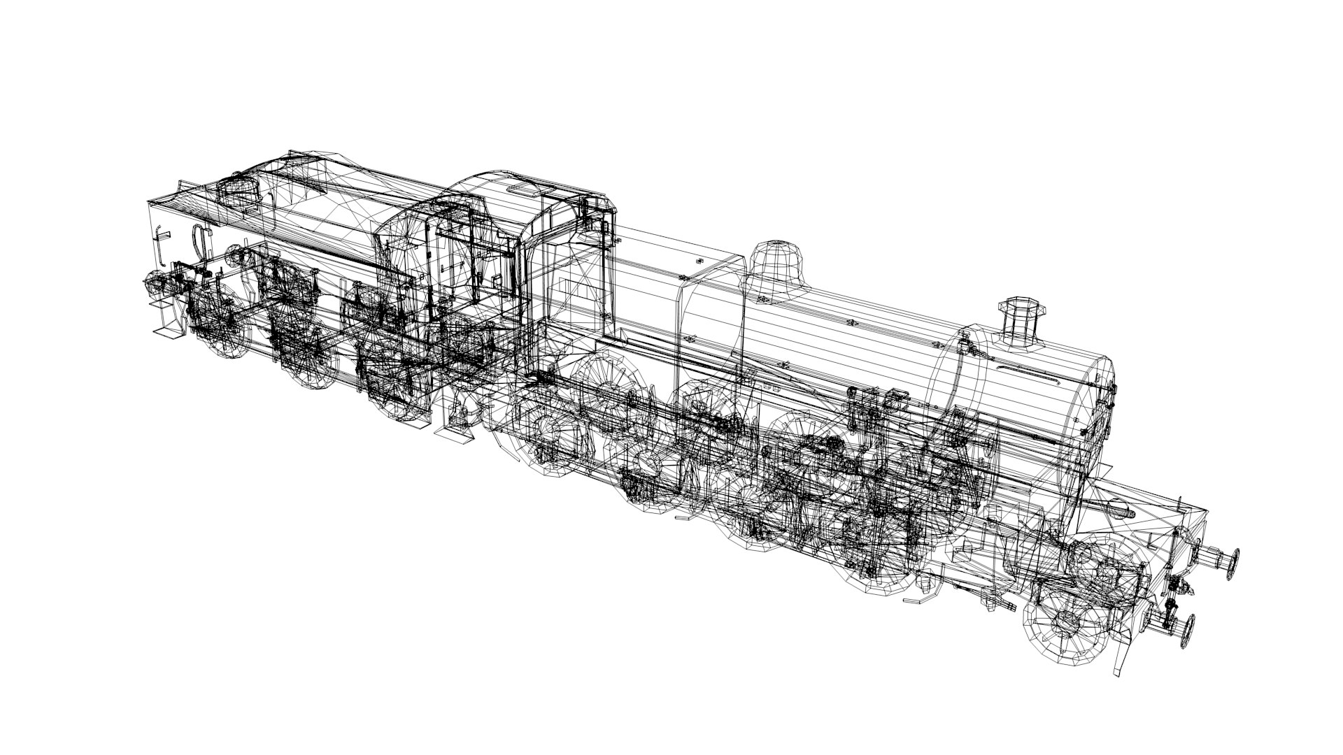 3D Steam Train - Locomotive - TurboSquid 1997067