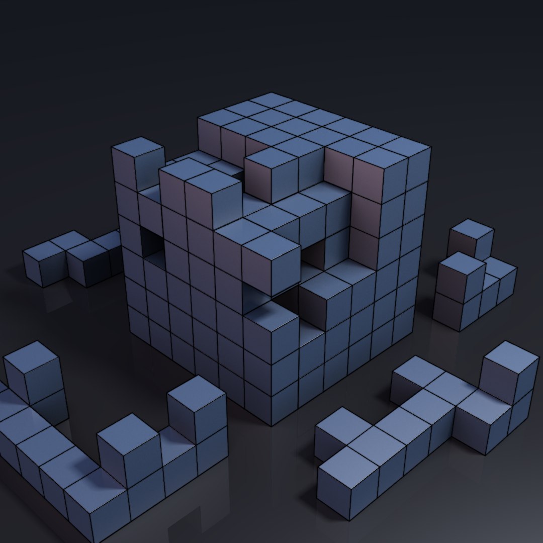 Puzzle cube 3D model - TurboSquid 1570287