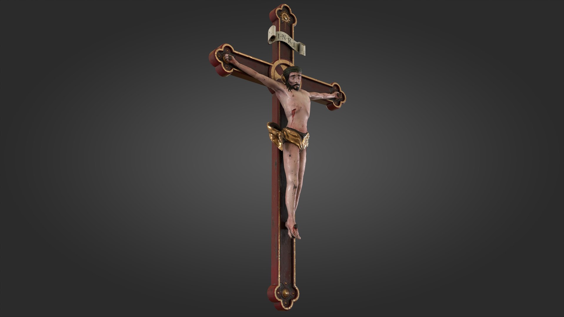 3D Medieval Crucifix Red - PBR - TurboSquid 1818010
