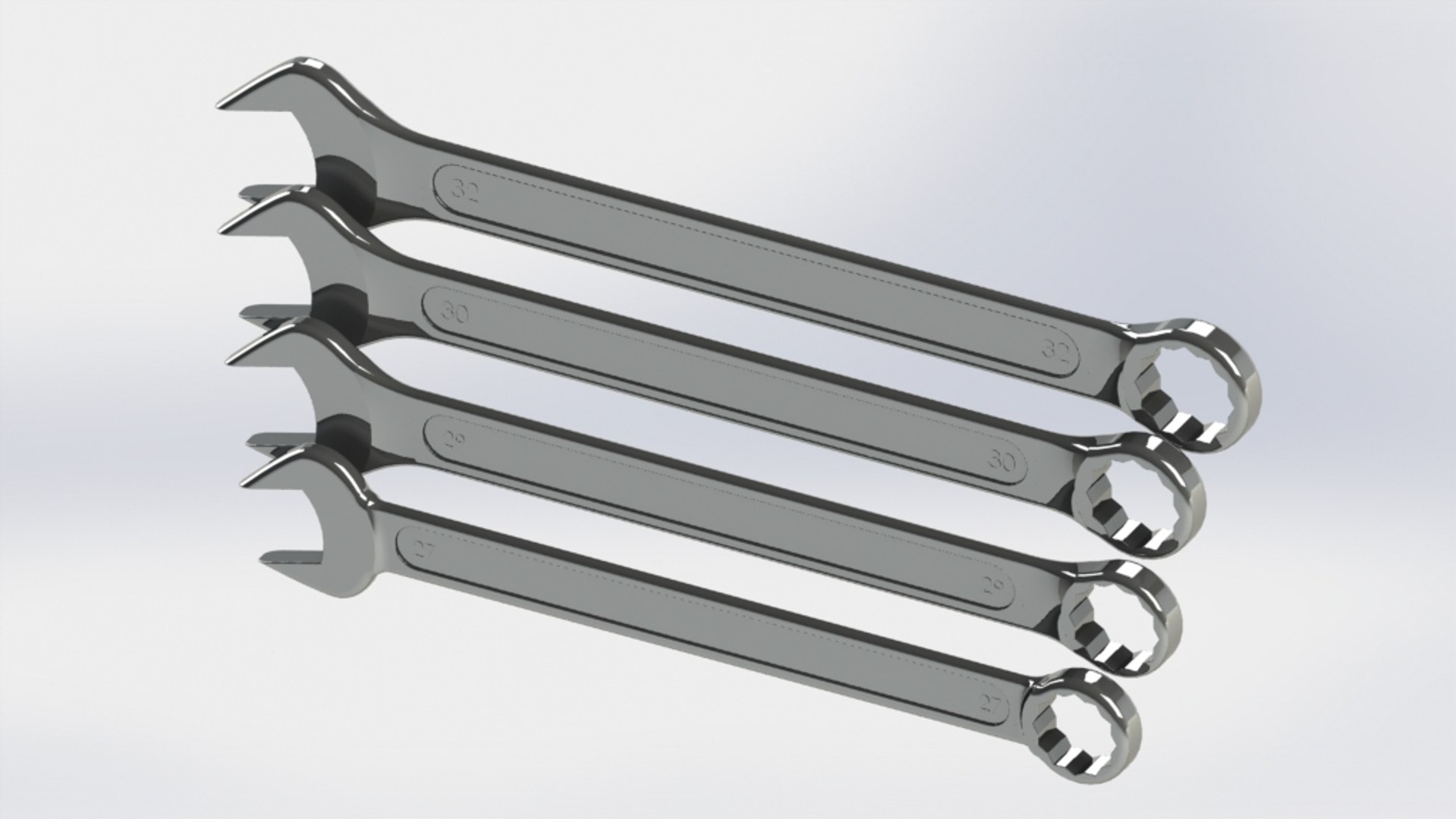 3D Wrench Bolts Solidworks - TurboSquid 1438111