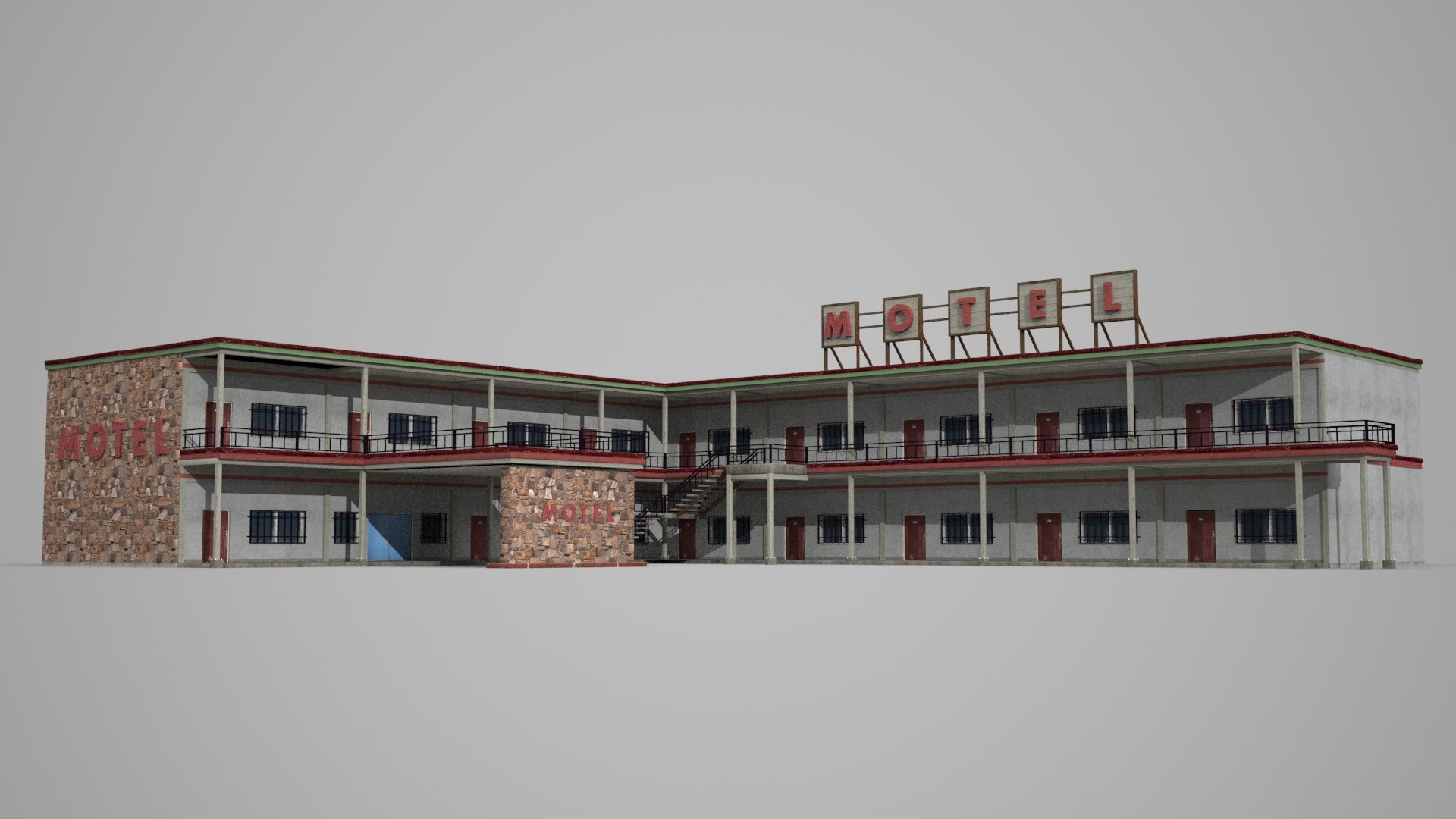 modelo 3d Motel de edificio moderno - TurboSquid 1757748