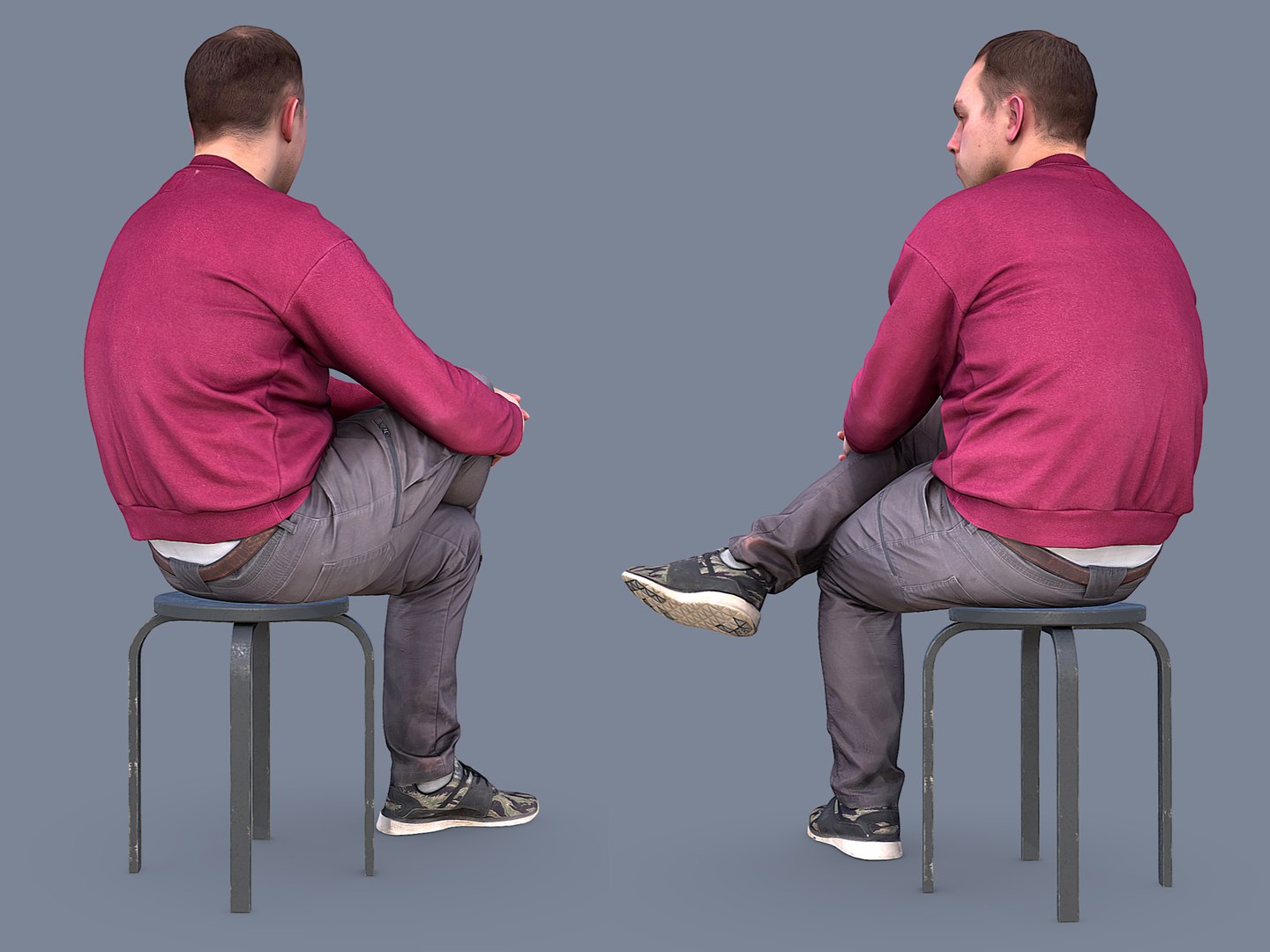 3D Guy Sits Cross-legged - TurboSquid 1836303