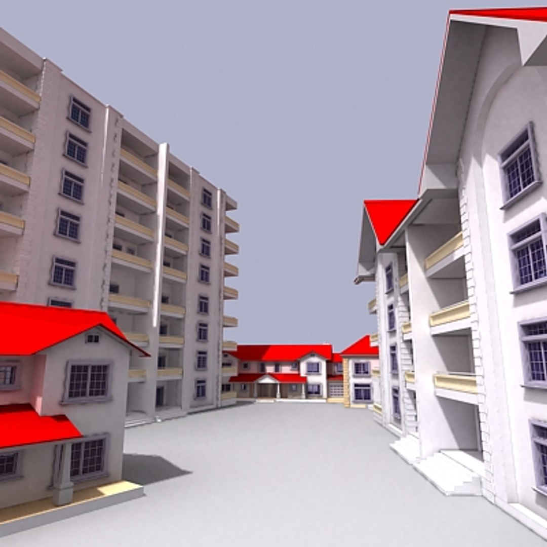 Residential Houses 3d Model