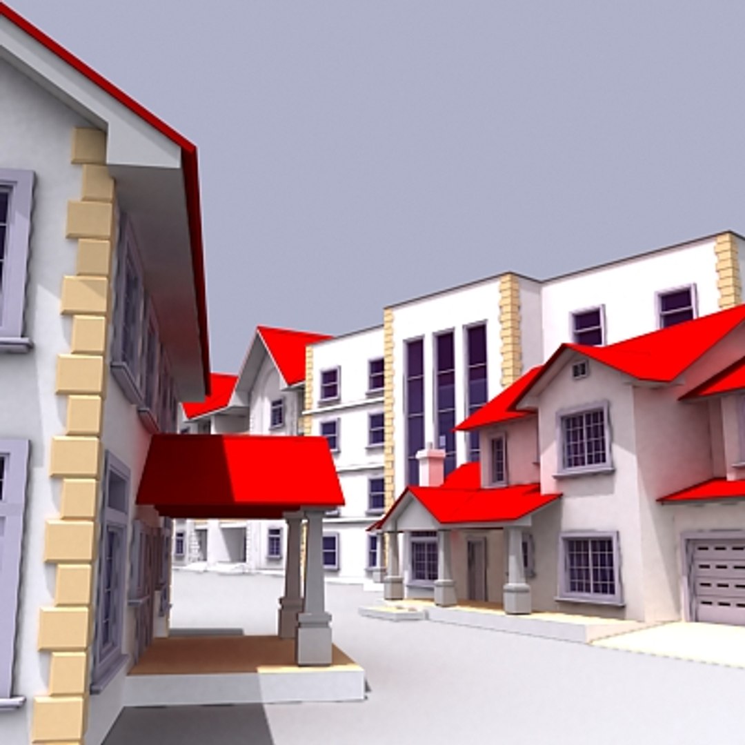 Residential Houses 3d Model