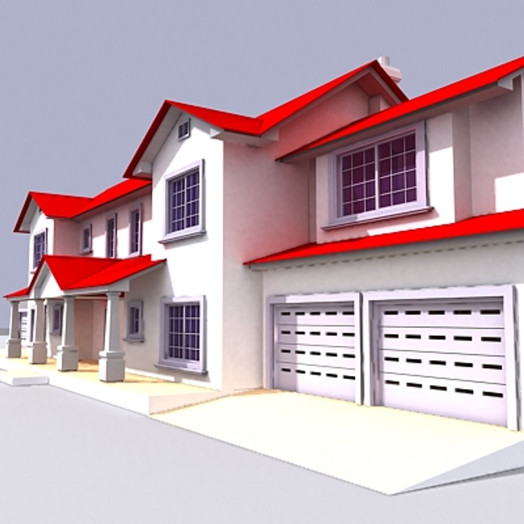 Residential Houses 3d Model