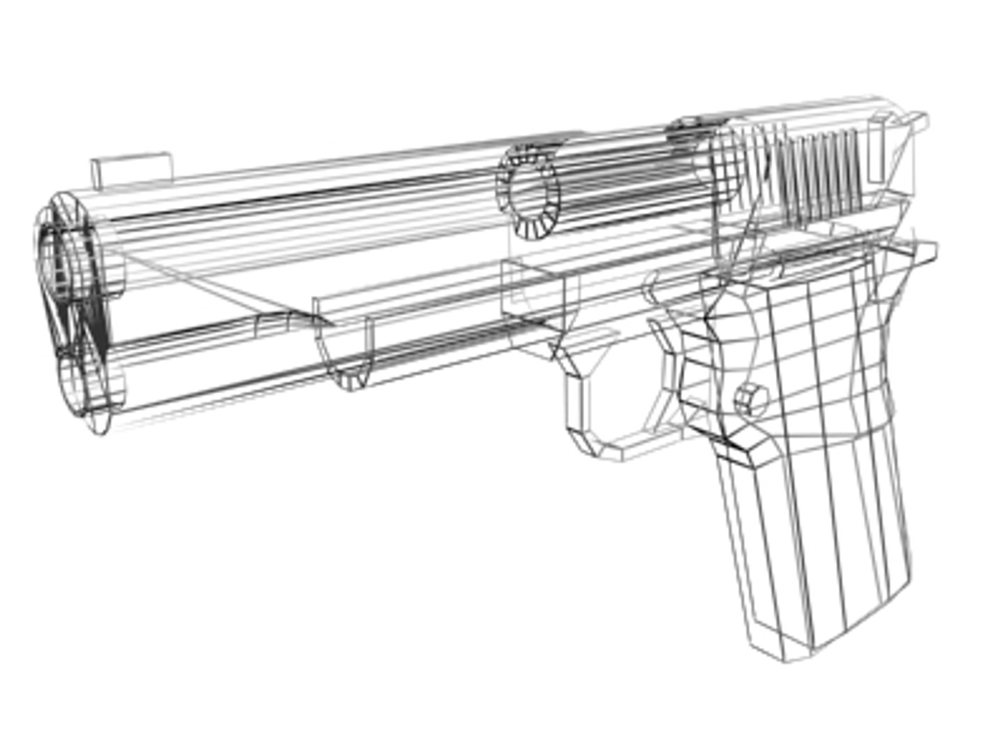 3d Colt 45 Pistol
