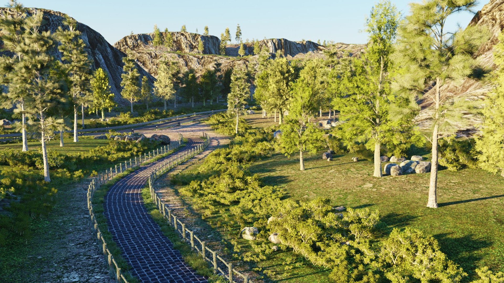 3D Roads And Paths In Blender Model - TurboSquid 1729099