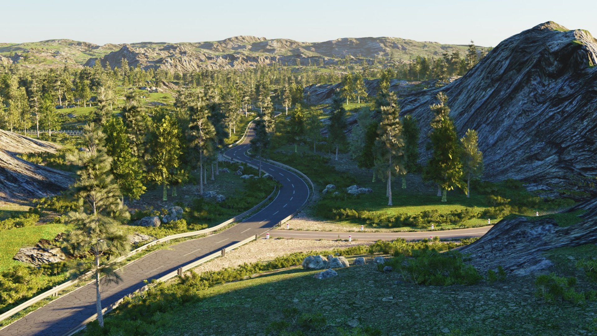 3D Roads And Paths In Blender Model - TurboSquid 1729099