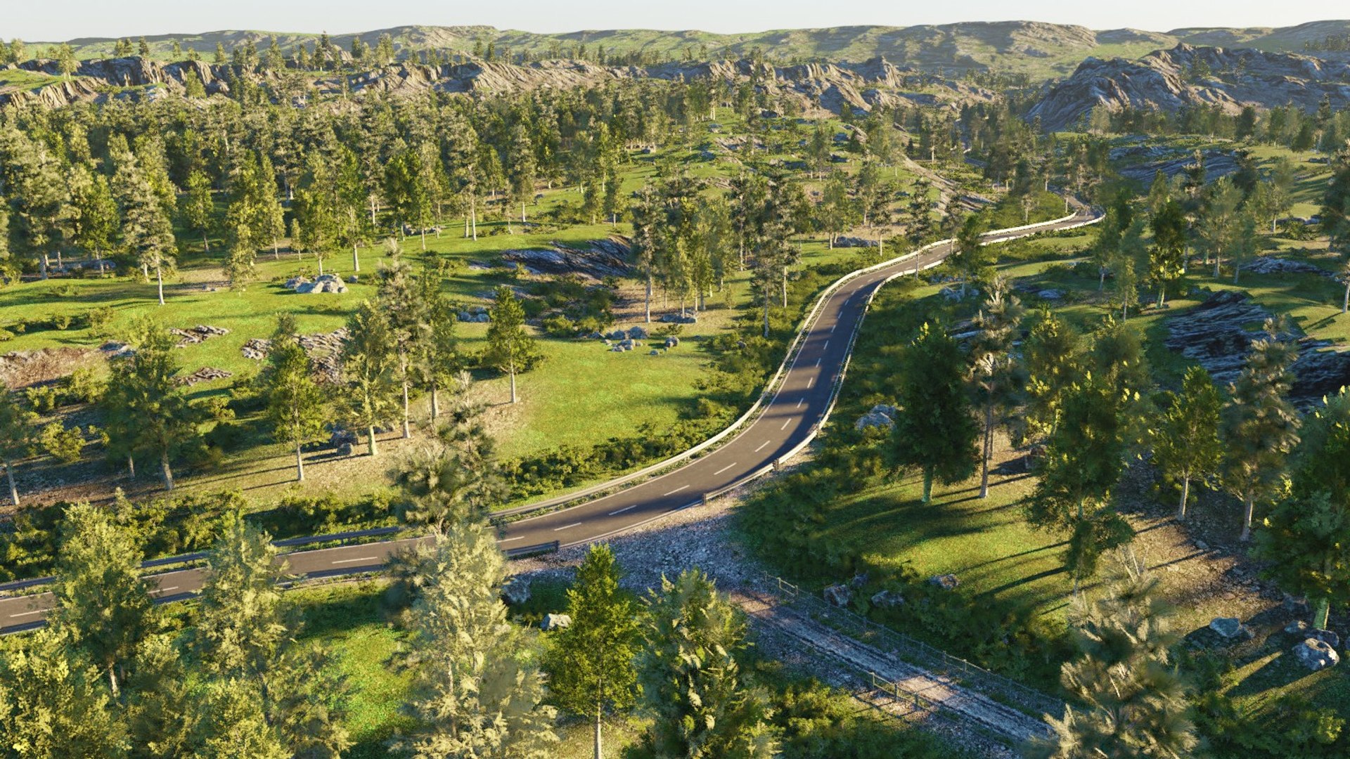 3D Roads And Paths In Blender Model - TurboSquid 1729099