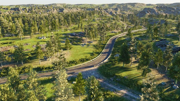 3D Roads and paths in Blender model - TurboSquid 1729099